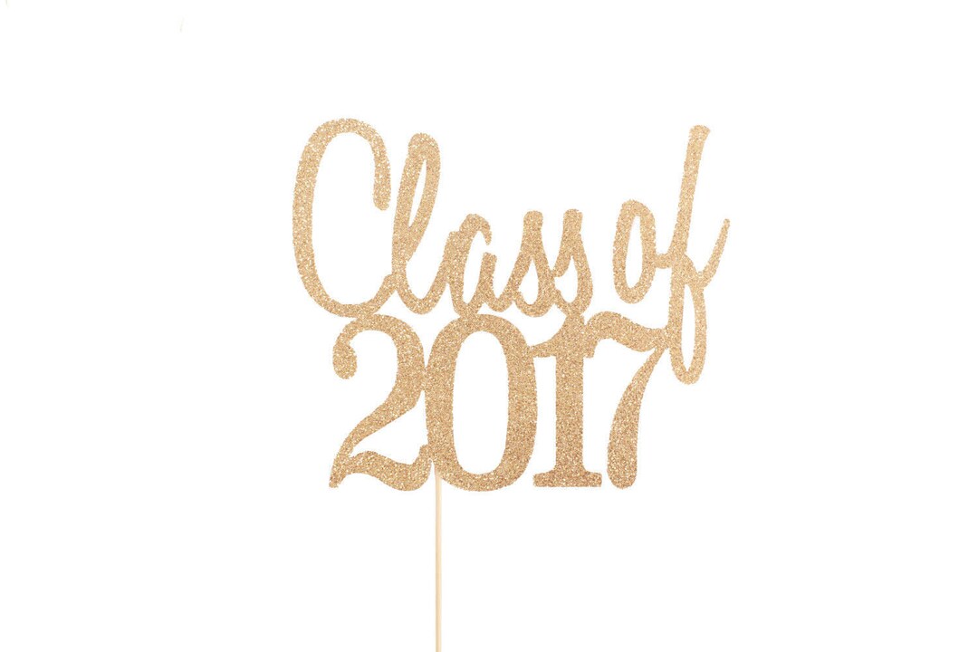 2024 Gold Graduation Cake Topper - Gold Graduation Cake Topper - Class ...