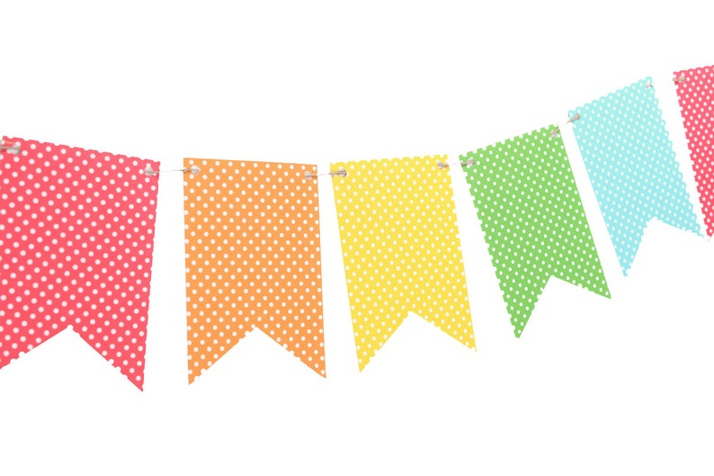 Rainbow Polka Dot Flag Banner / Rainbow Photo Prop / Polka Dot - Etsy
