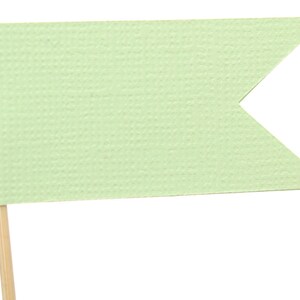 Peach Mint Ivory Flag Cupcake Toppers / Appetizer Picks / Food Picks ...