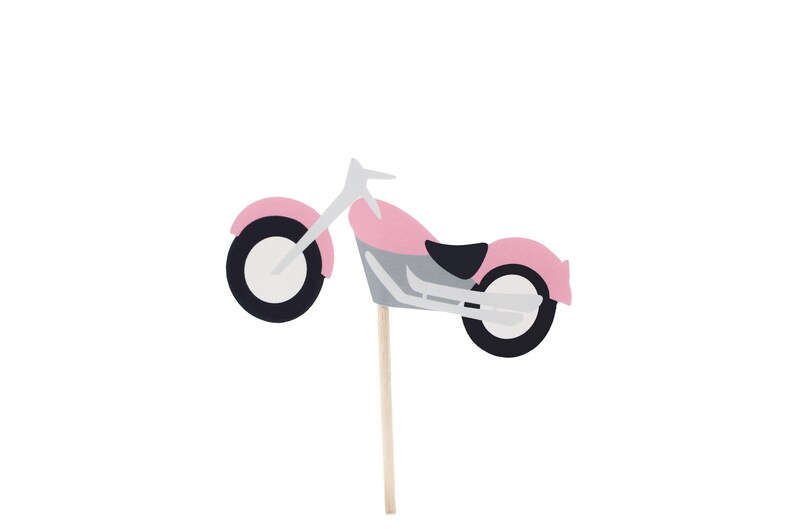 Baby Boy Blue Motorcycle Cupcake Toppers - Motorcycle Themed Baby ...