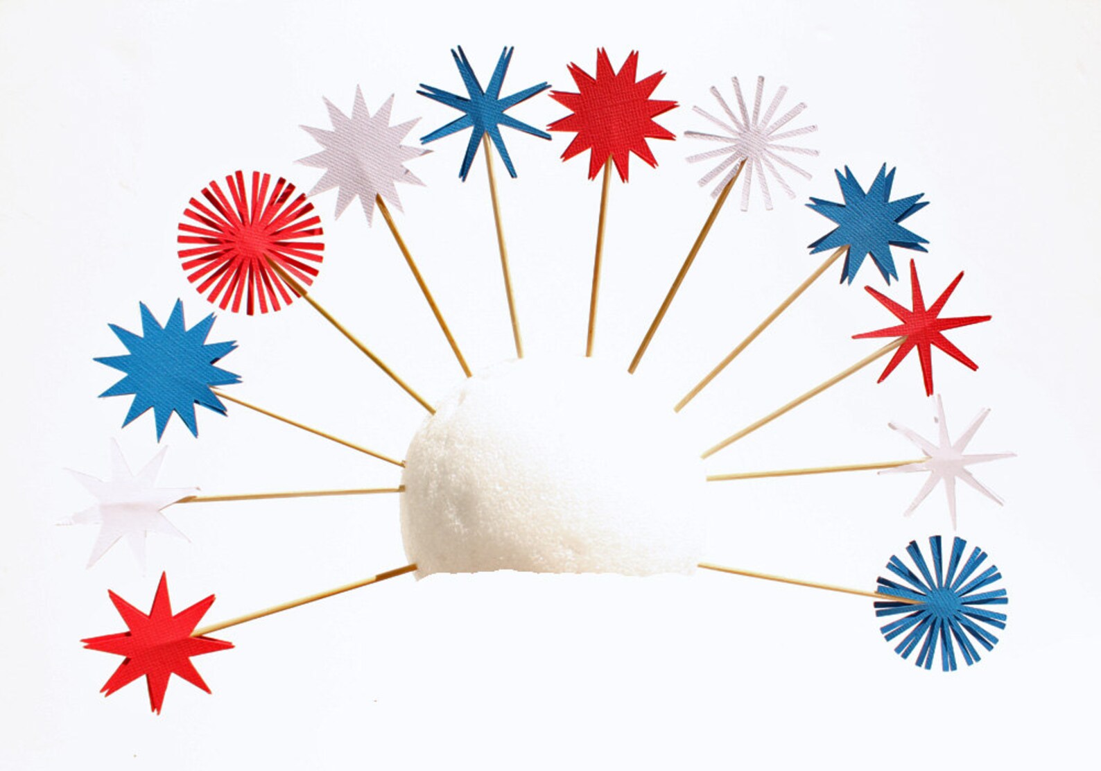 Patriotic Flag Cupcake Toppers / Red White and Blue Cupcake - Etsy