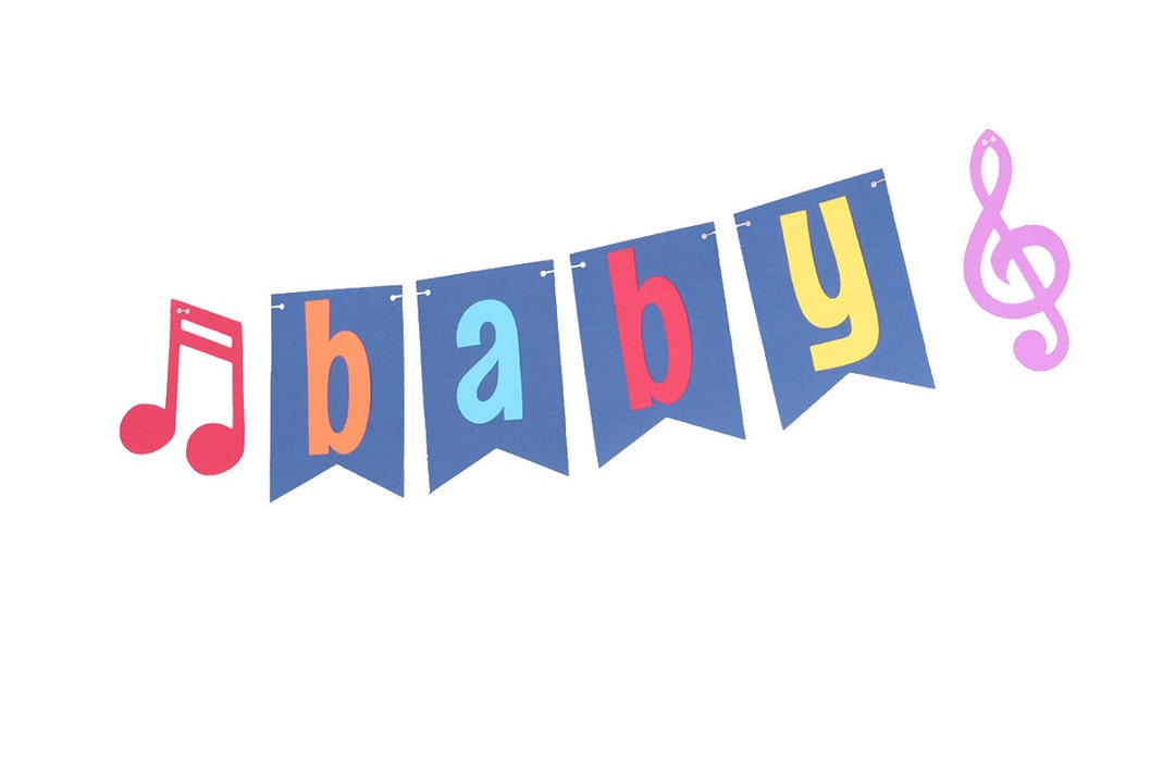 Music Birthday Banner - Music Baby Shower Banner - Music Note Banner ...
