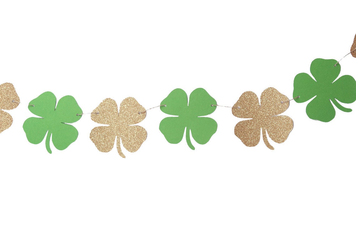 Saint Patrick's Day Shamrock Garland - Saint Patricks's Day Party ...