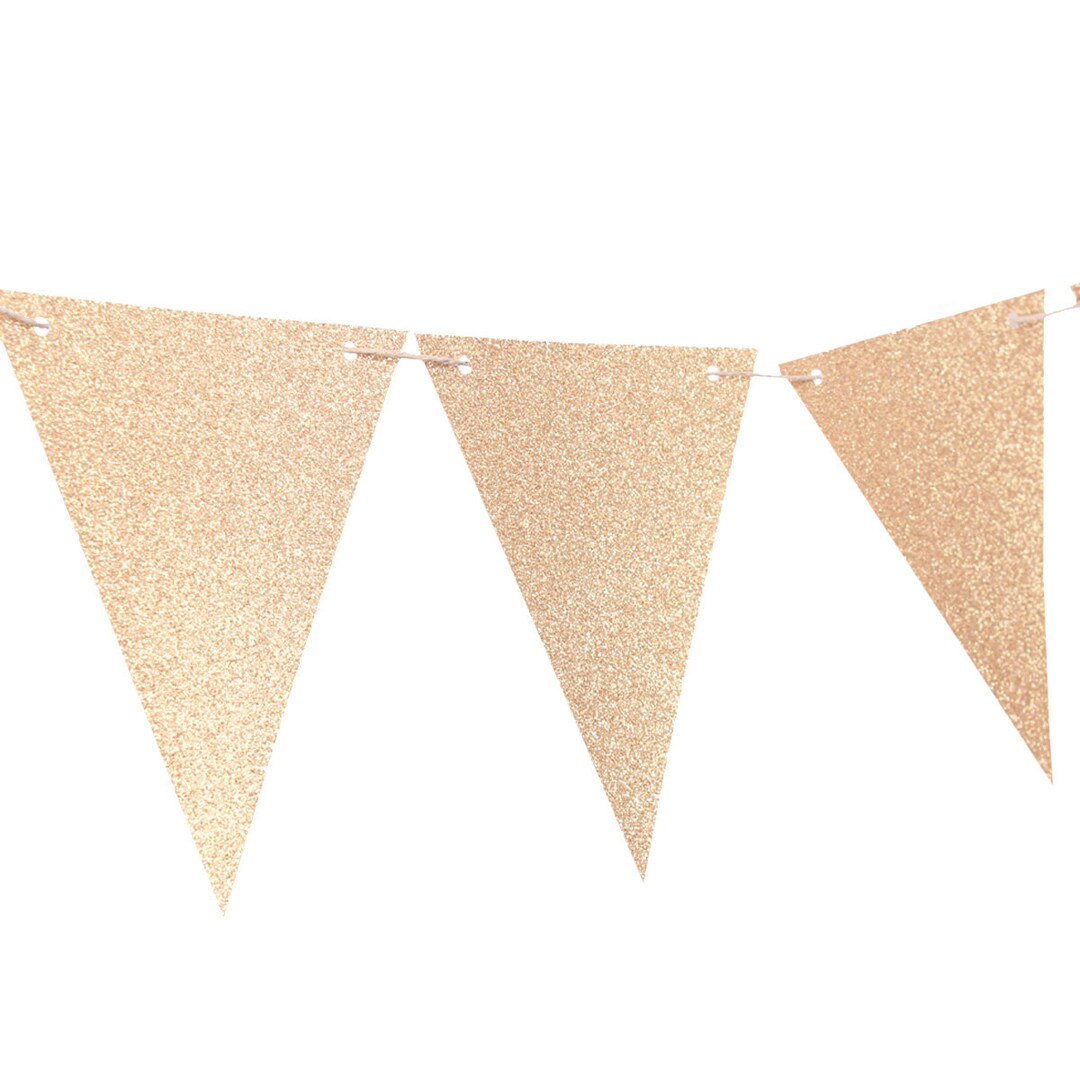 Gold Triangle Flag Banner / Gold Pennant Banner / Gold Bunting / Gold ...