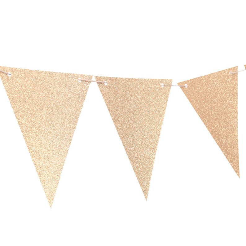 Gold Triangle Flag Banner / Gold Pennant Banner / Gold Bunting - Etsy