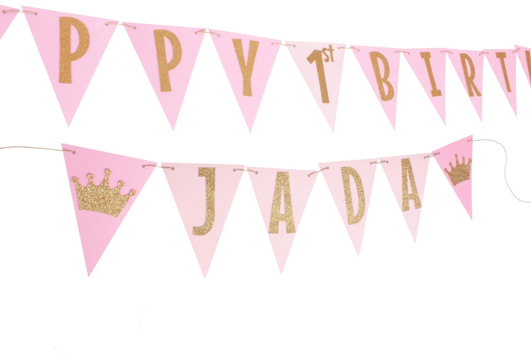 Princess Birthday Banner / Princess First Birthday / Princess Name ...