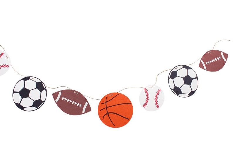 Basketball Garland - Basketball Birthday Party Garland Banner - Etsy