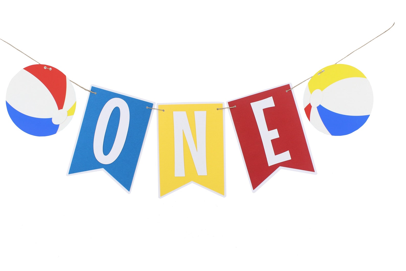 Pool Party Birthday Banner - Beach Ball Birthday Banner - Summer ...