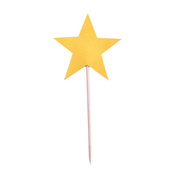 Yellow Star Cupcake Topper / Twinkle Twinkle Little Star | Etsy