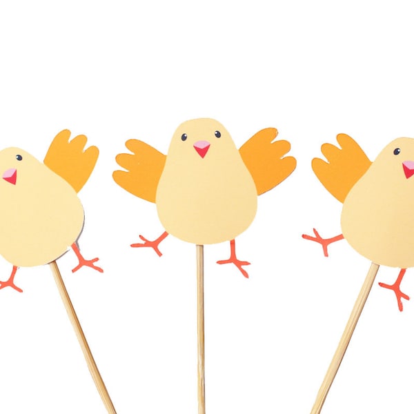 Chick Cupcake Topper - Etsy