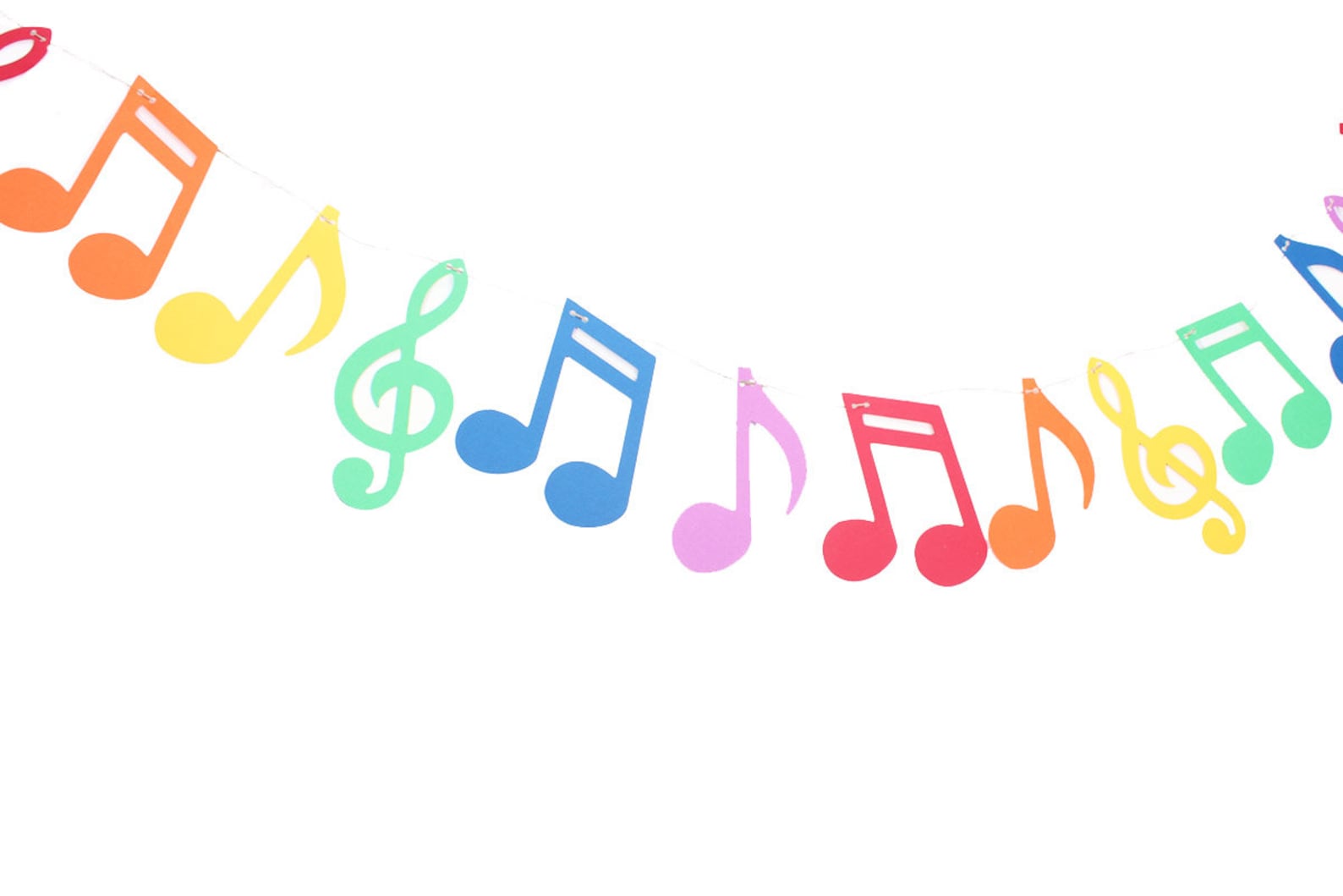 Rainbow Music Note Cupcake Toppers Music Party Picks Music | Etsy