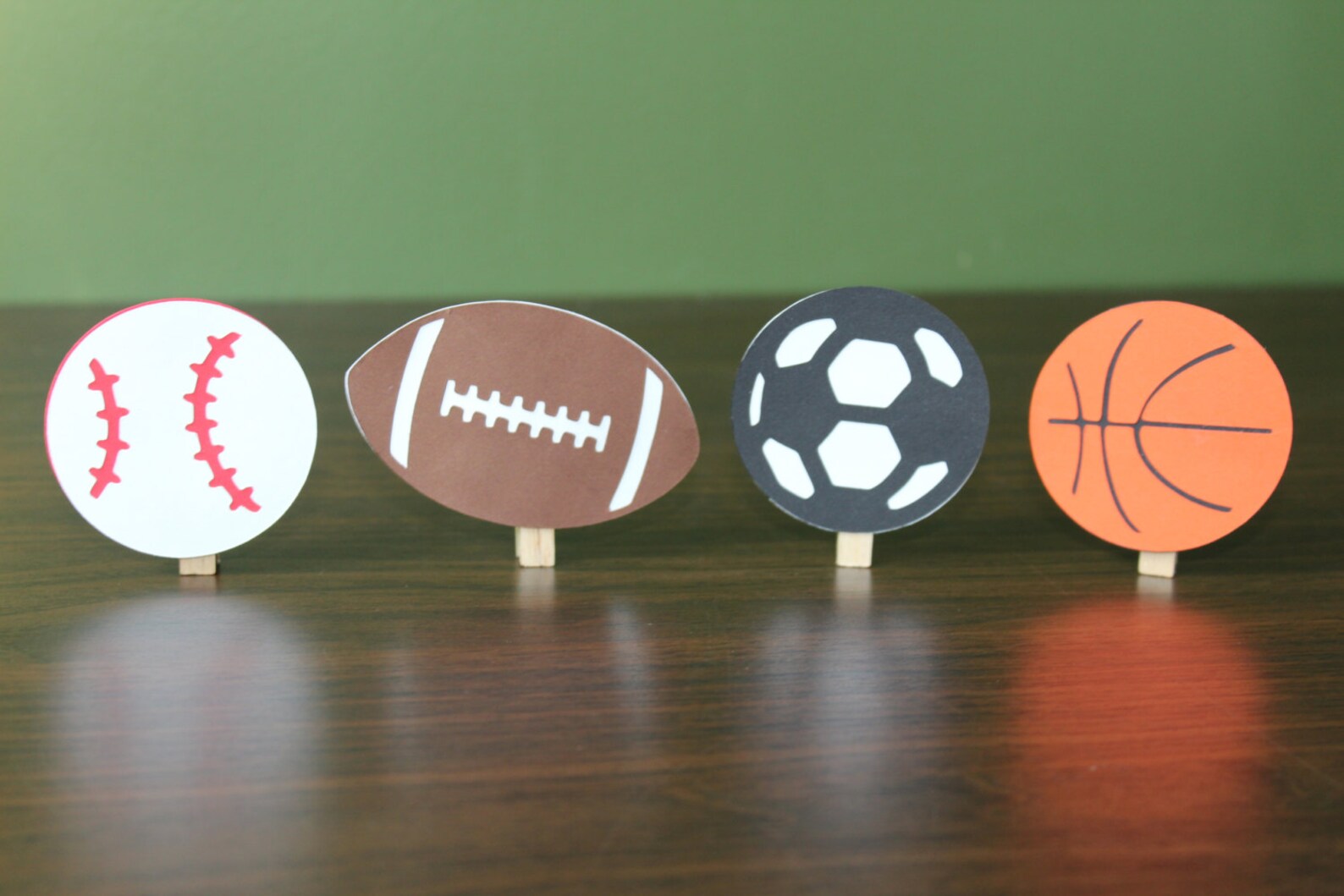 Sports Birthday Cupcake Toppers Baseball Football Basketball - Etsy