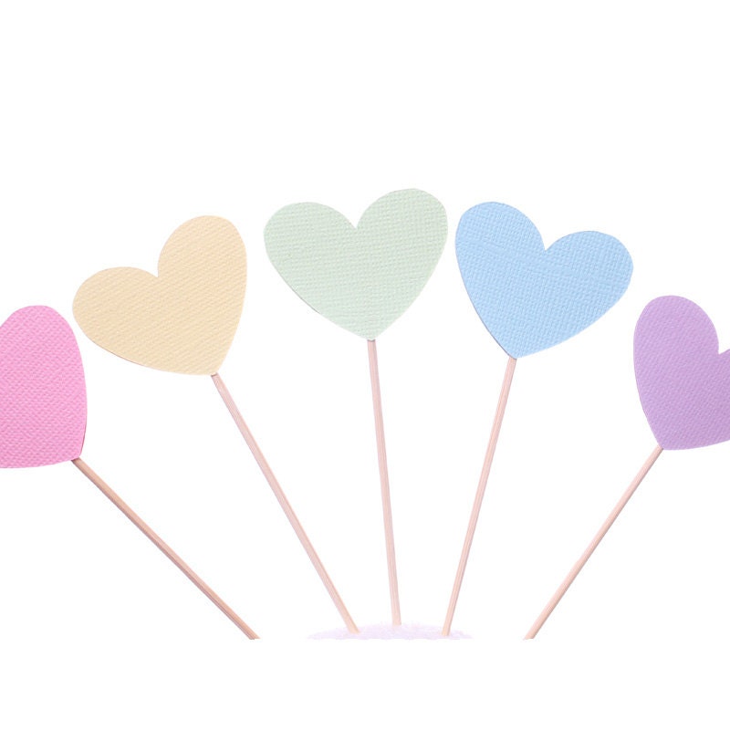 Heart Cupcake Topper - Etsy