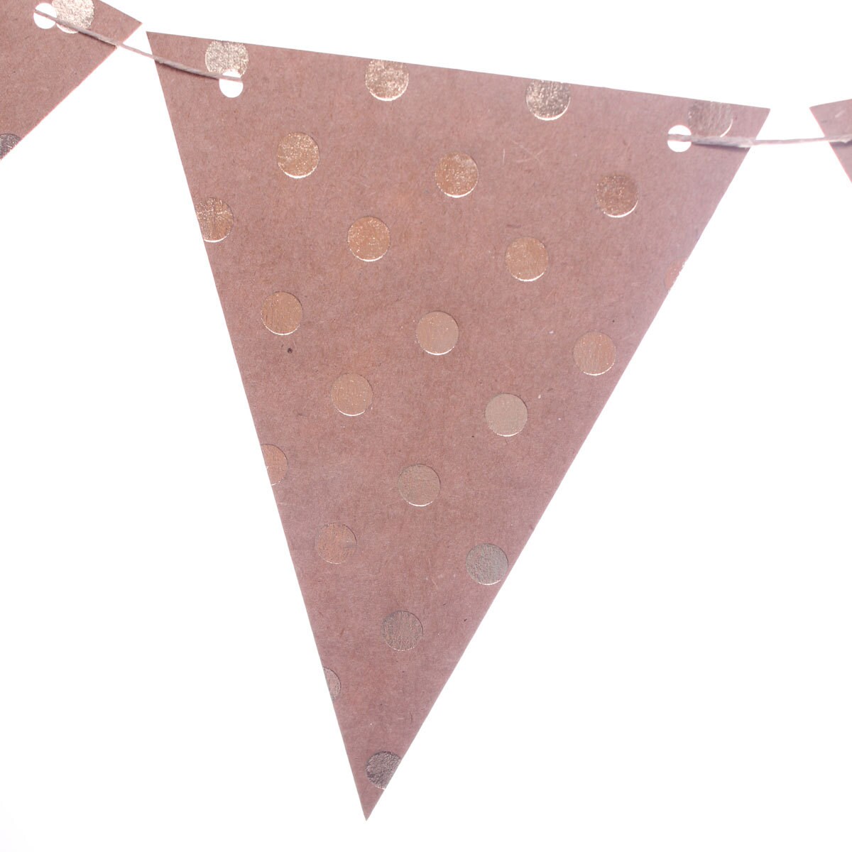 Gold Polka Dot Pennant Flag Banner / Kraft Pennant / Gold - Etsy