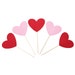 12 Pink Heart Cupcake Toppers Valentine's Day Party Cupcake Toppers ...