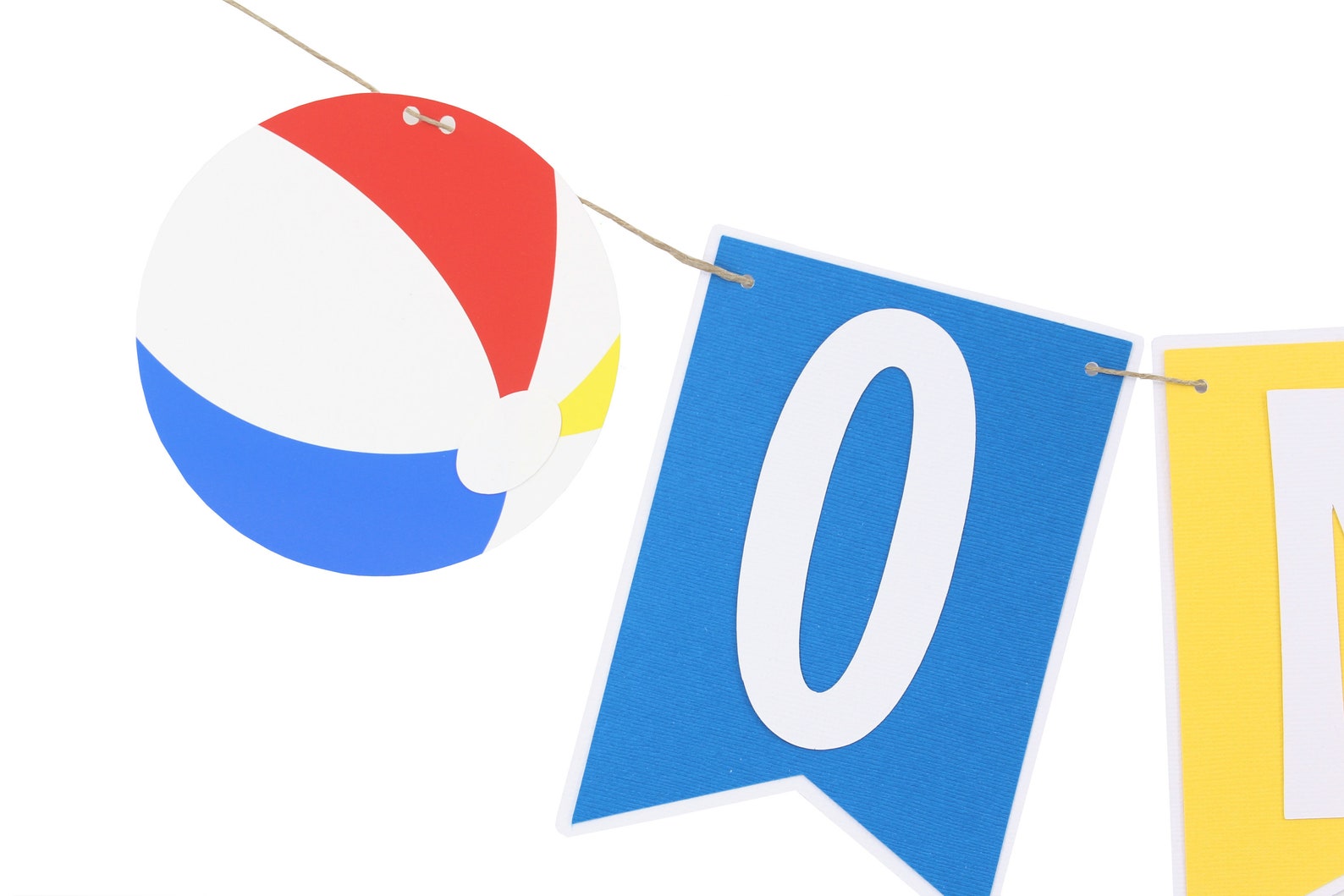 Pool Party Birthday Banner - Beach Ball Birthday Banner - Summer ...