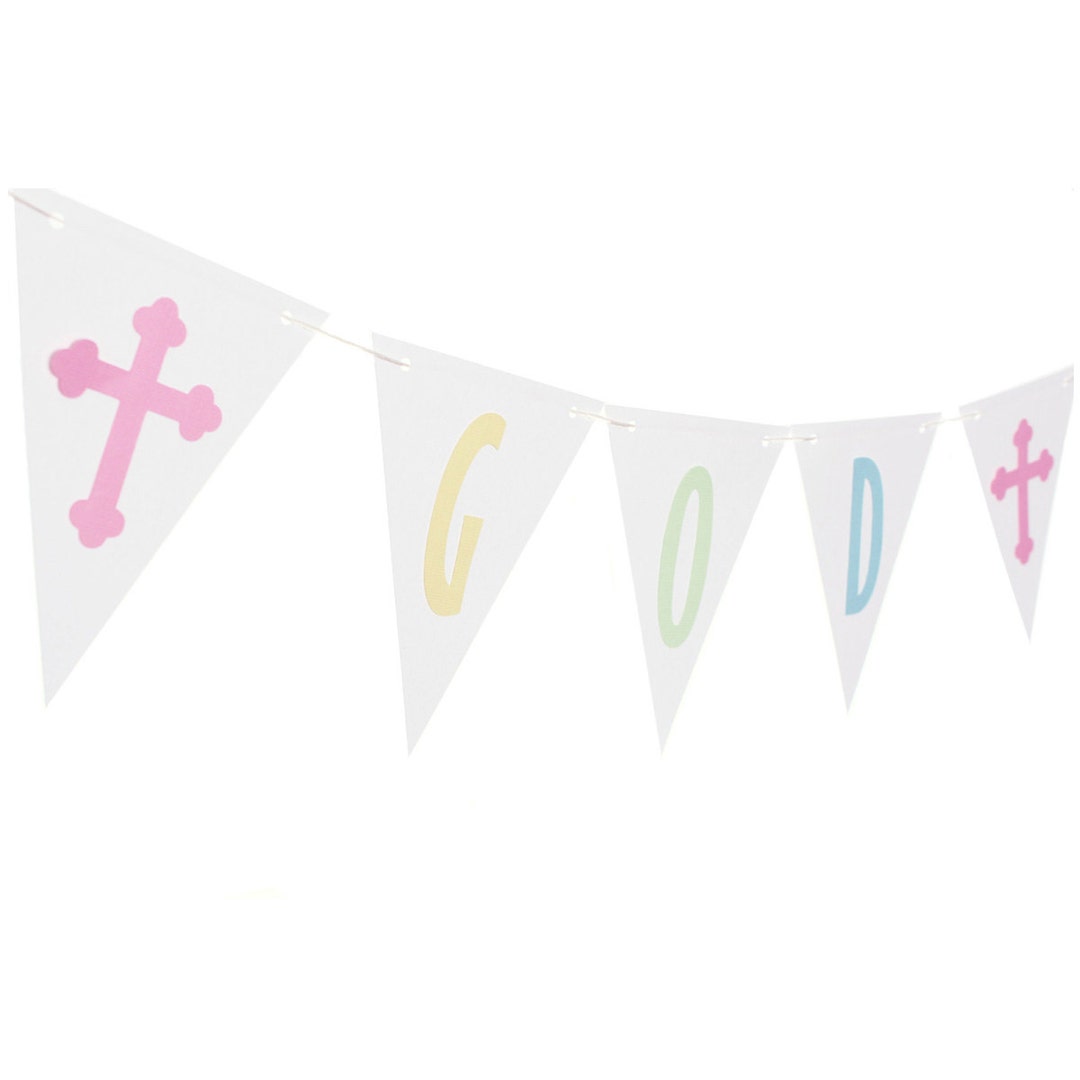 God Bless Banner / Personalized Baptism Banner / First Communion Banner ...