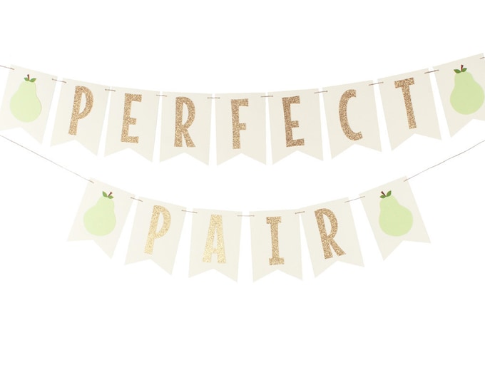 Pear Banner - Perfect Pair Shower Banner - Perfect Pear Decorations ...