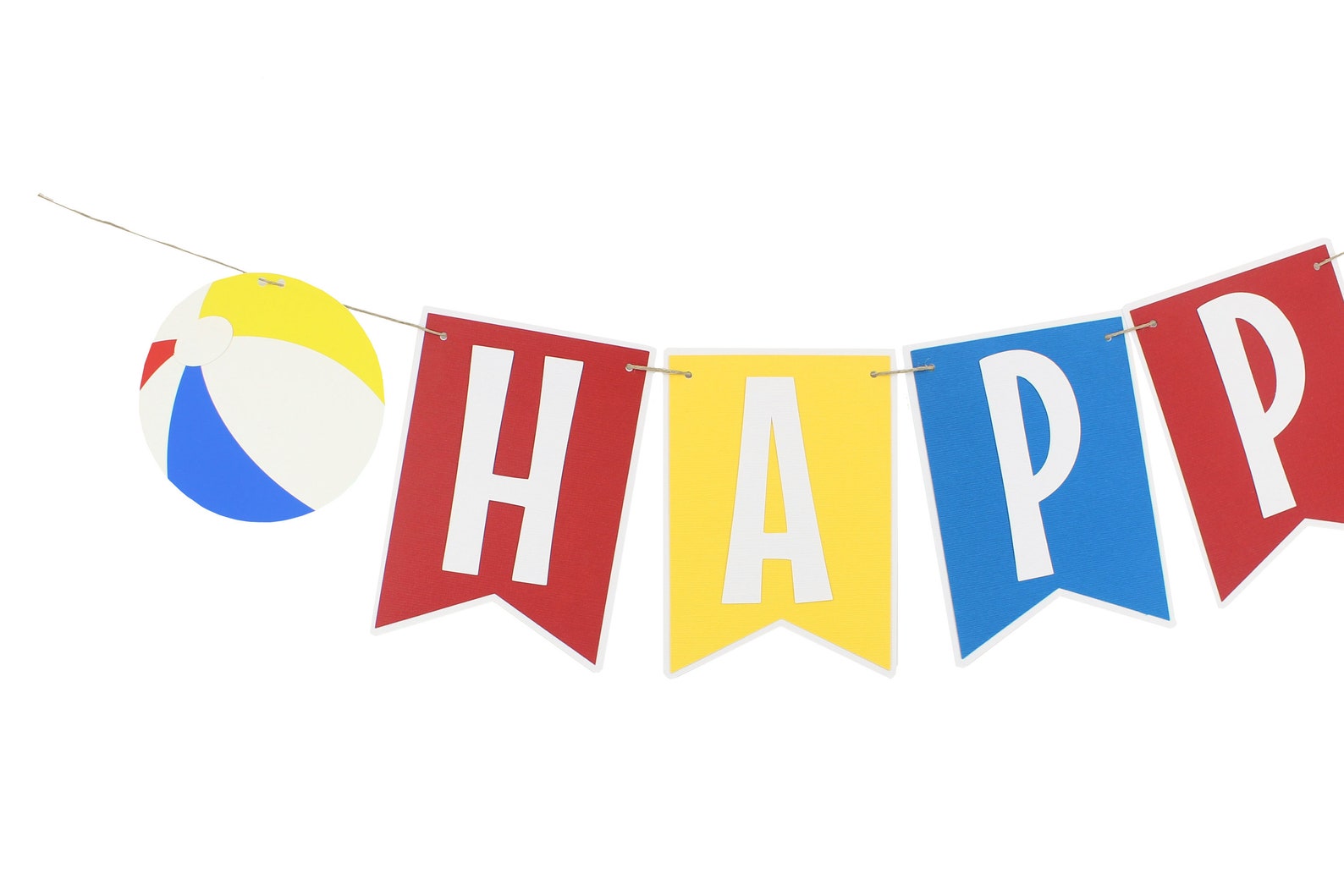 Pool Party Birthday Banner Beach Ball Birthday Banner | Etsy