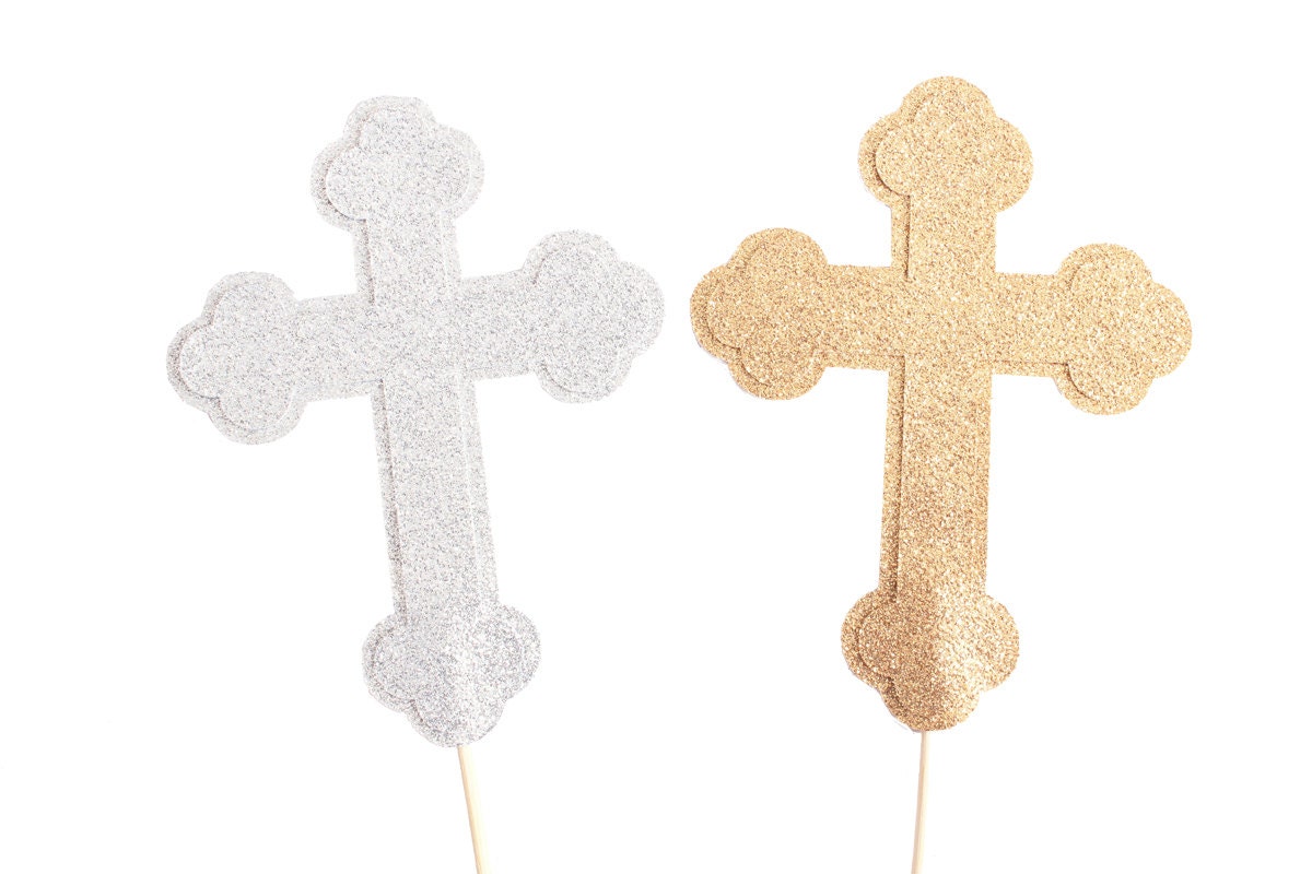 Gold Cross Cake Topper Baptism Cake Topper Christening - Etsy