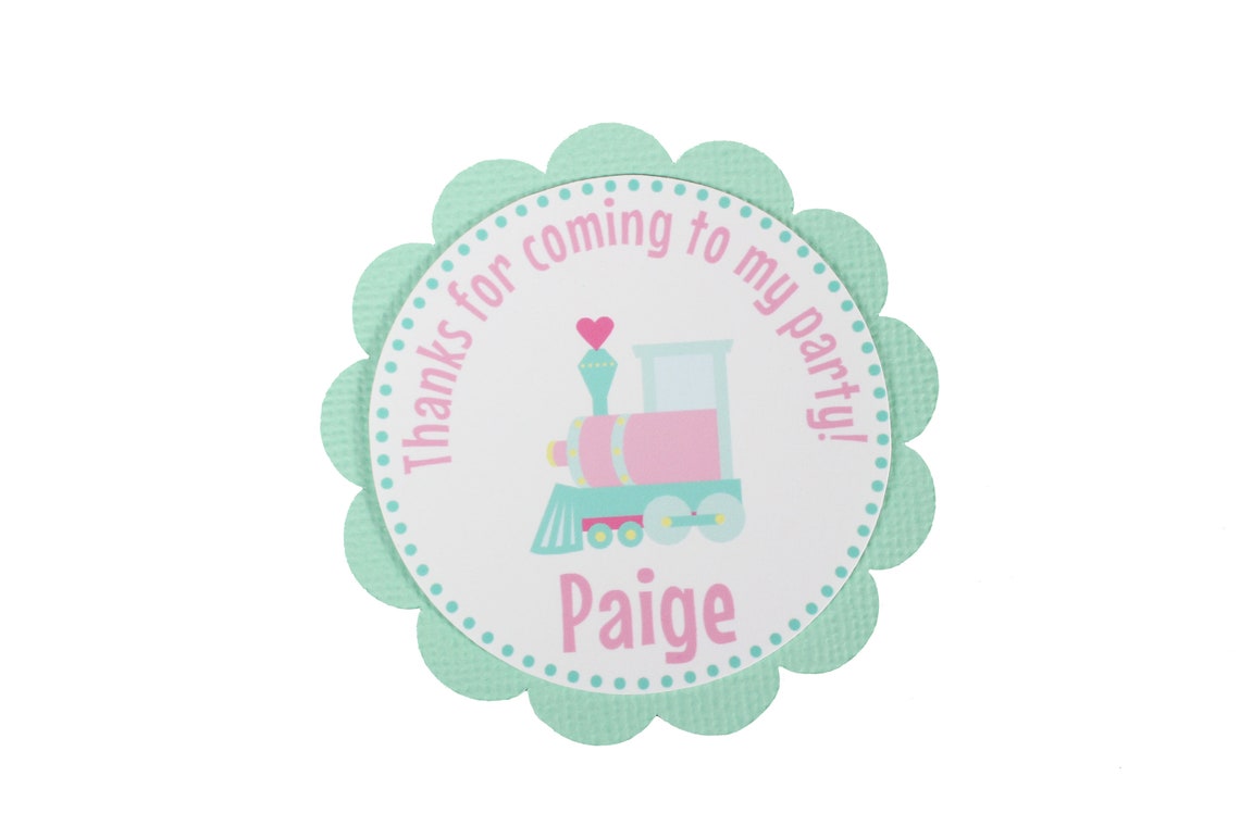 Girl Train Birthday Party Banner - Pink Choo Choo Train First Birthday ...