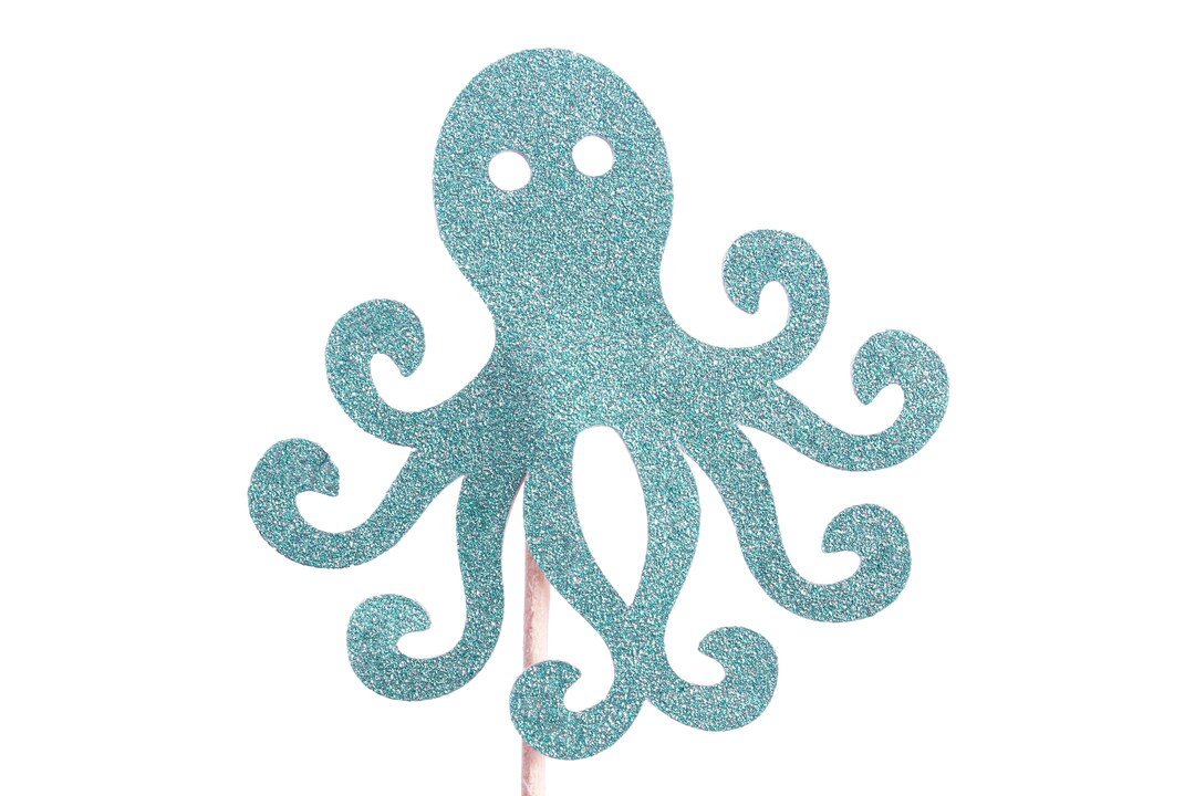 Octopus Cupcake Toppers - Under the Sea Cupcake Toppers - Mermaid Party ...