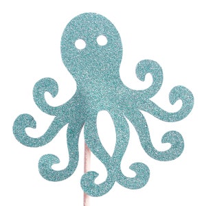 Octopus Cupcake Toppers - Under the Sea Cupcake Toppers - Mermaid Party ...