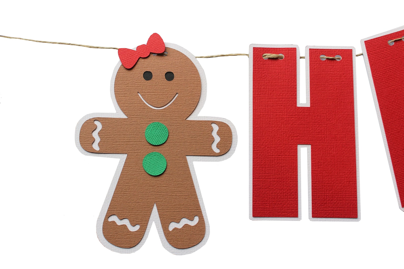 Gingerbread Cookie Birthday Banner, Gingerbread Girl Birthday Banner ...