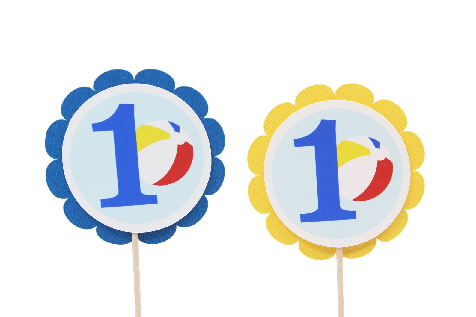 Pool Party Beach Ball Cake Topper With Name - Pool Party Cake Topper ...