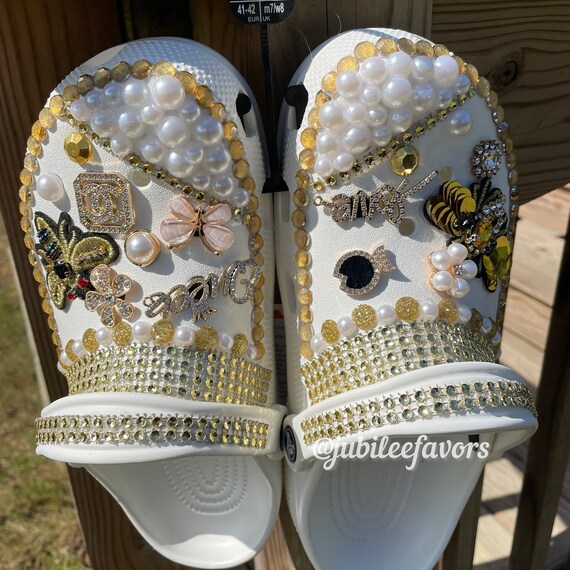 Crocs Gold Rhinestone