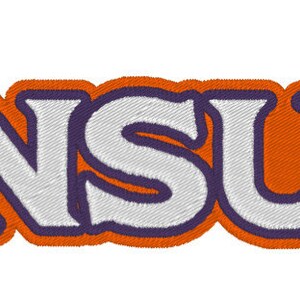 NSU Name Logo Digital Embroidery File - Horizontal - Etsy