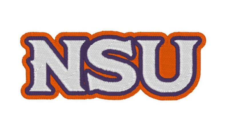 NSU Name Logo Digital Embroidery File Horizontal | Etsy