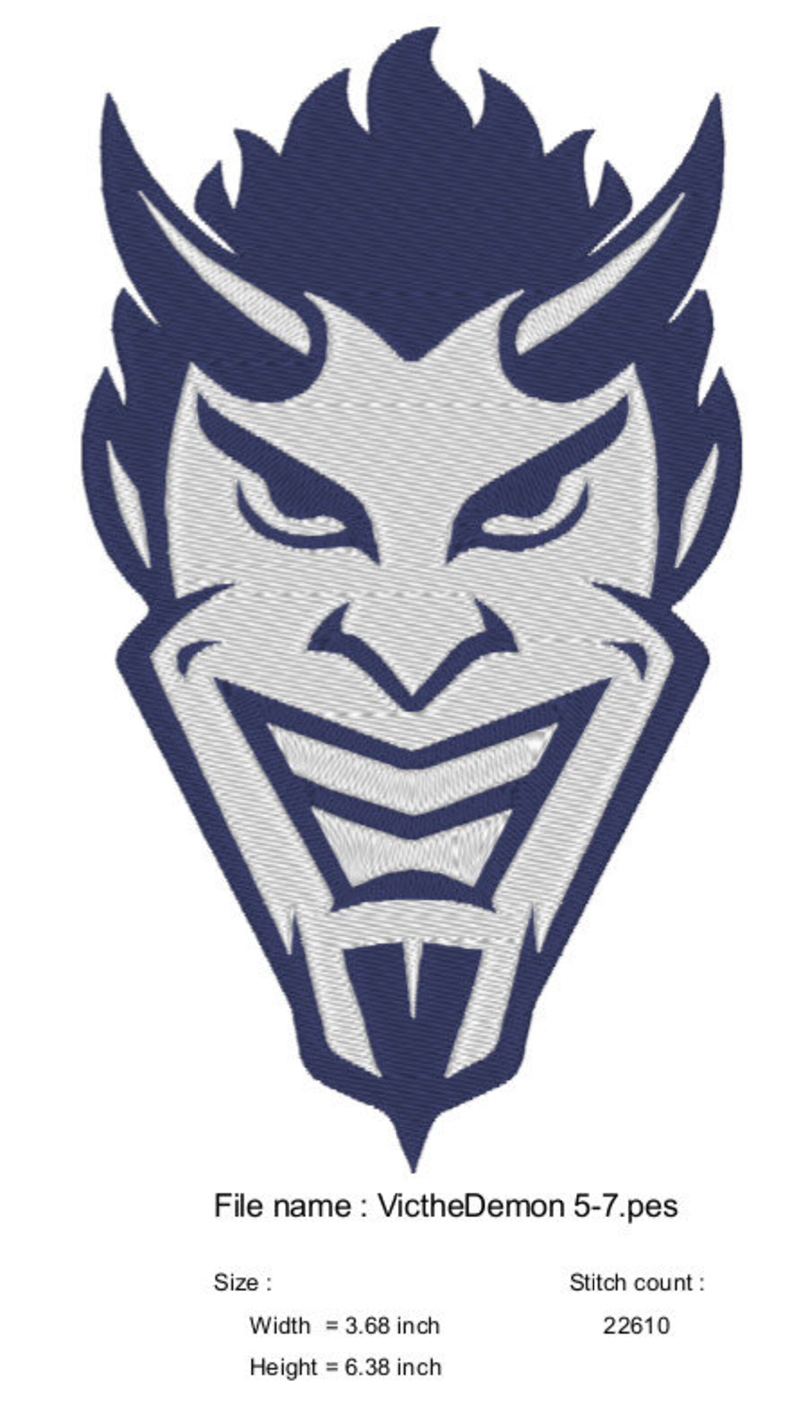 NSU Demon Head Vic Digital Embroidery File - Etsy