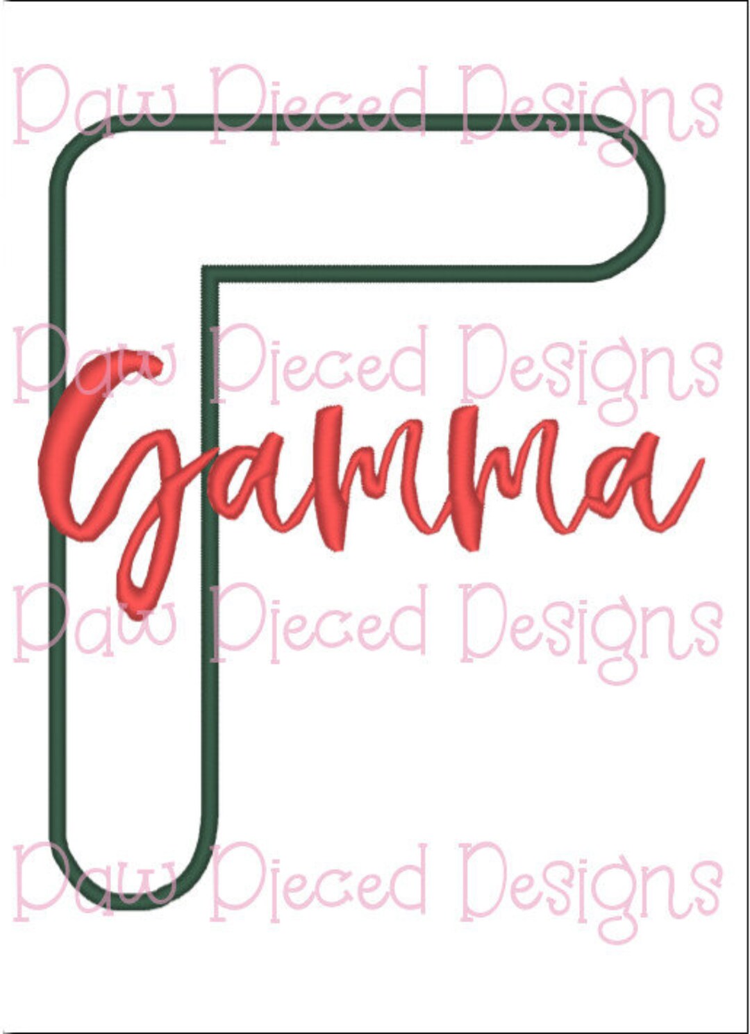 Applique Greek Gamma Digital Embroidery File - Etsy