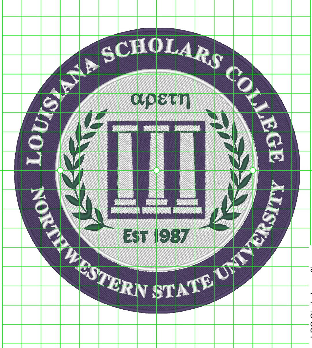 LSC NSU Northwestern State Scholars College Digital Embroidery File - Etsy