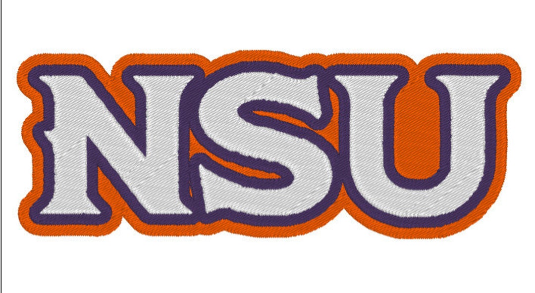 NSU Name Logo Digital Embroidery File - Horizontal - Etsy