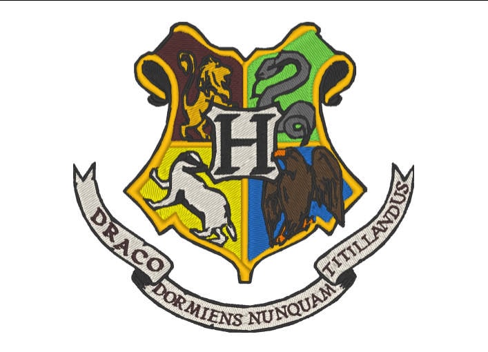 Wizard School Crest Logo Digital Embroidery File - Etsy