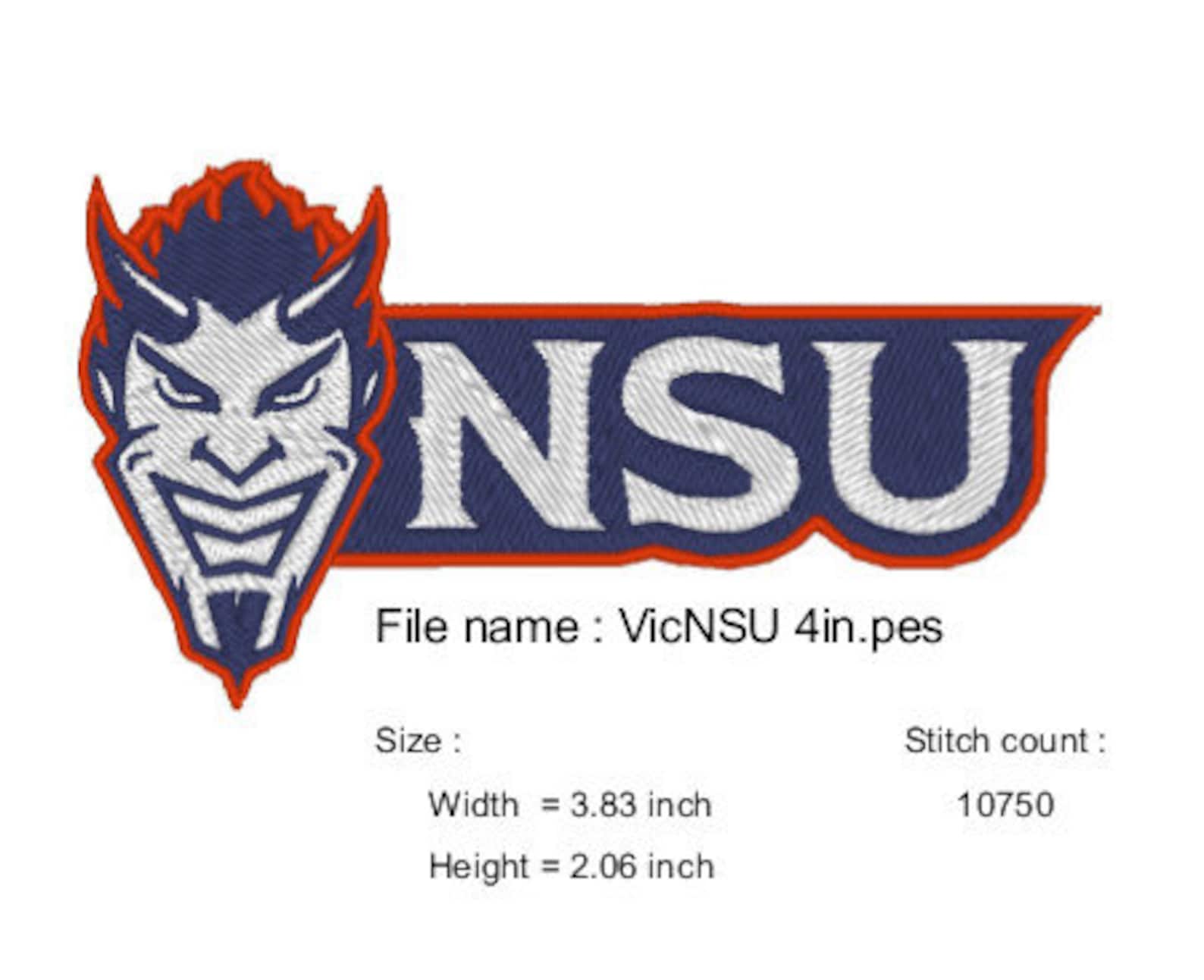 NSU Demon Head Logo Digital Embroidery File - Etsy