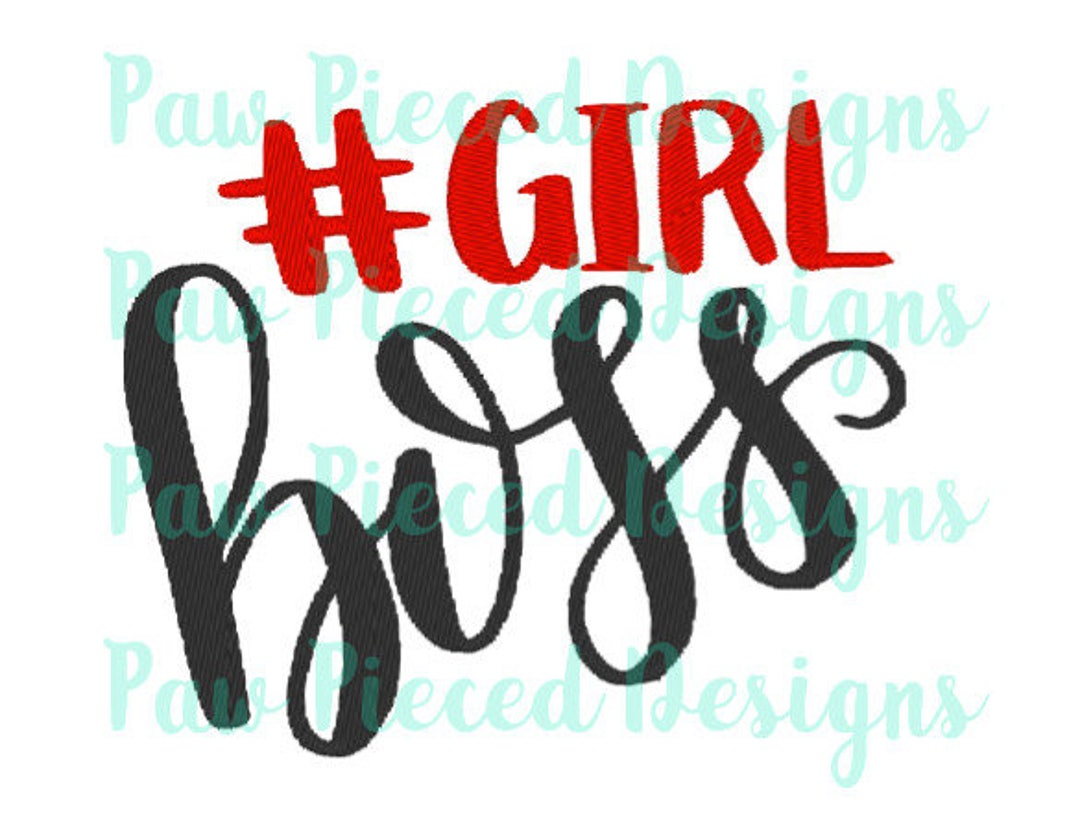 Girl Boss Hashtag Saying Digital Embroidery File - Etsy