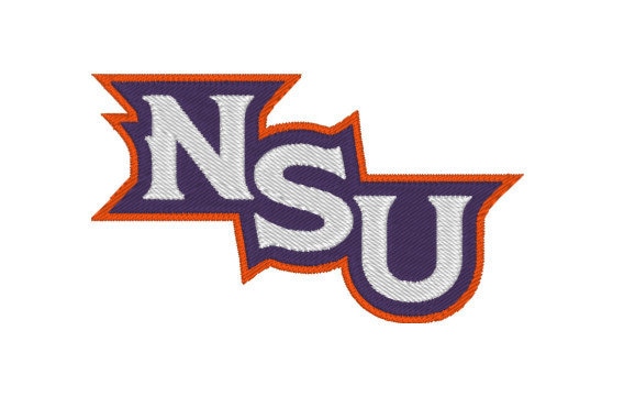 NSU Name Logo Digital Embroidery File Angled | Etsy