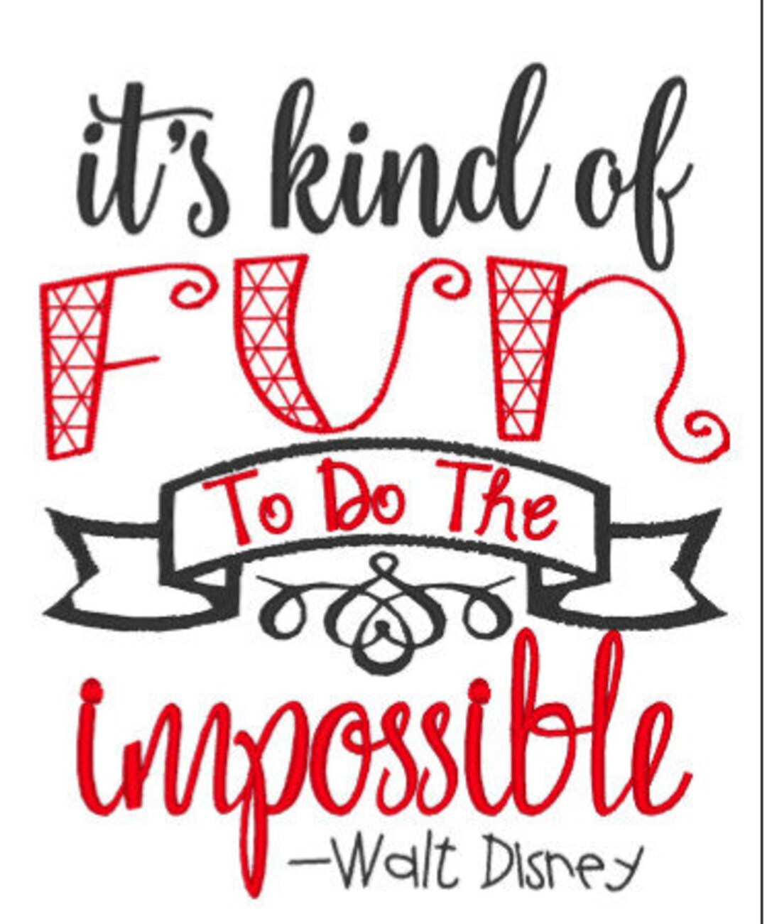 Do the Impossible Saying Digital Embroidery File - Etsy