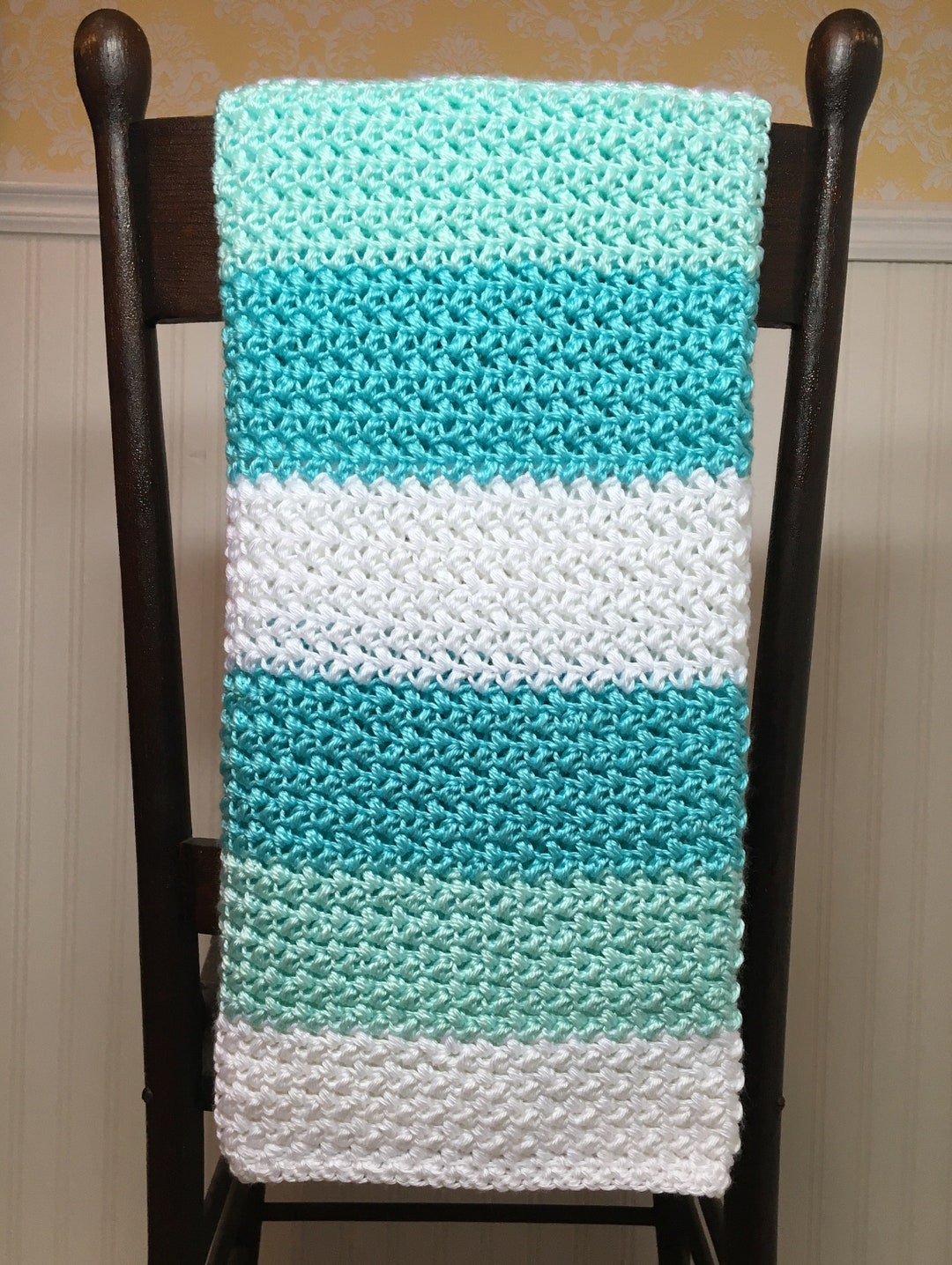 The Lizzy Baby Blanket, Crochet Baby Blanket Pattern, Baby Shower Gift ...