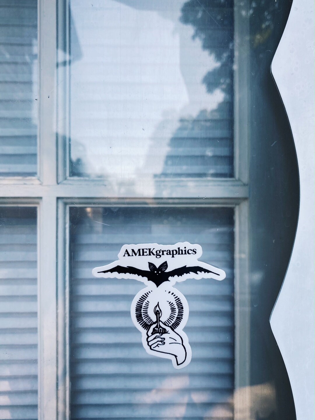 Bat & Matchstick AMEK Graphics Sticker - Etsy