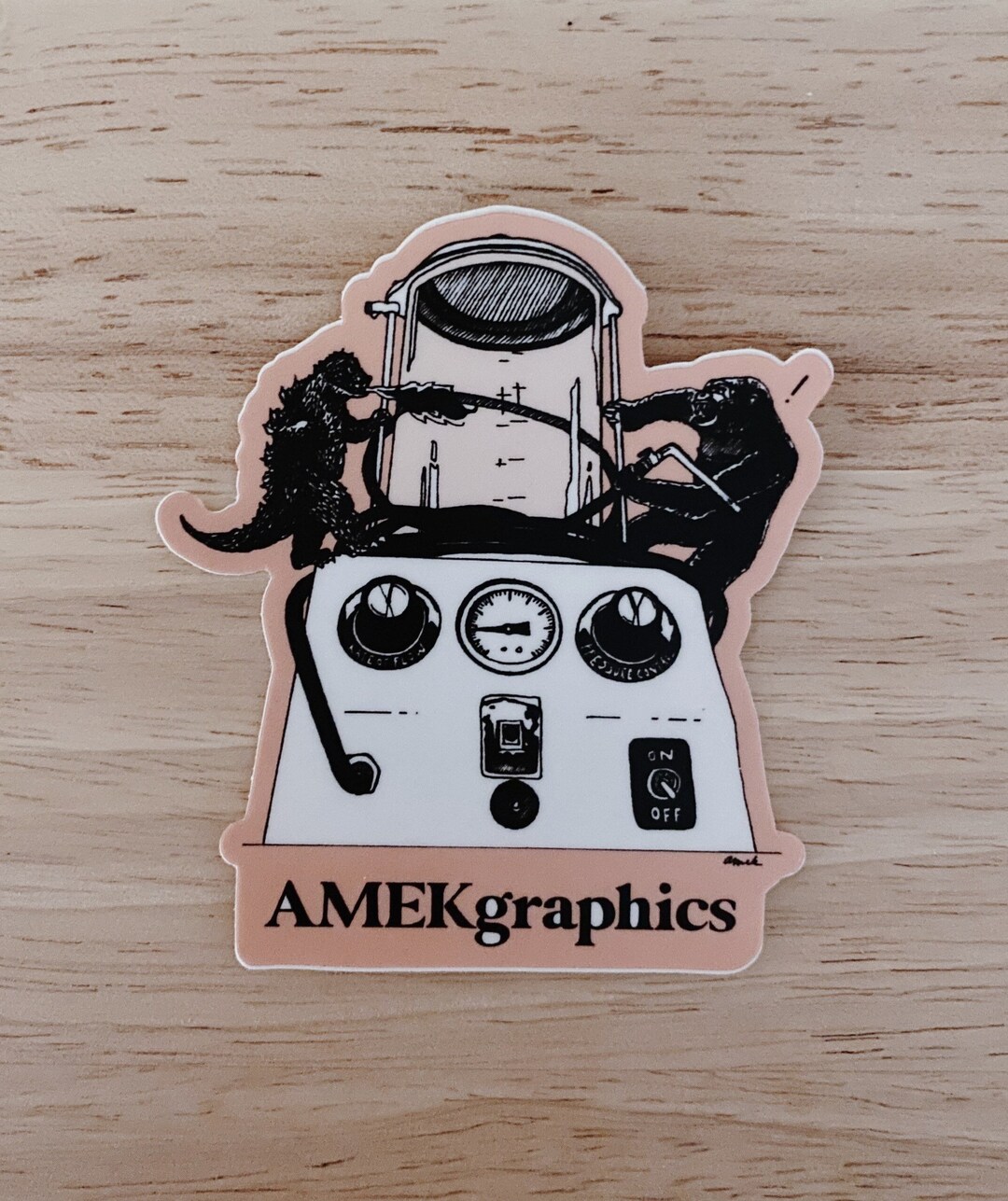 Zilla Vs. Kong Porti-boy Embalming Machine Sticker - Etsy