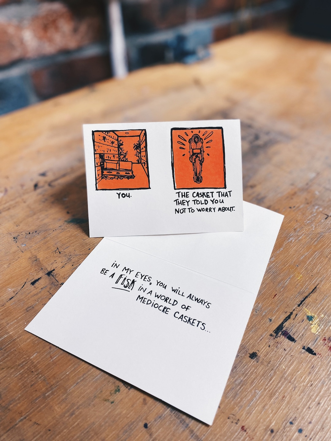 Fisk Casket Mortuary Valentine SINGLE Card - Etsy