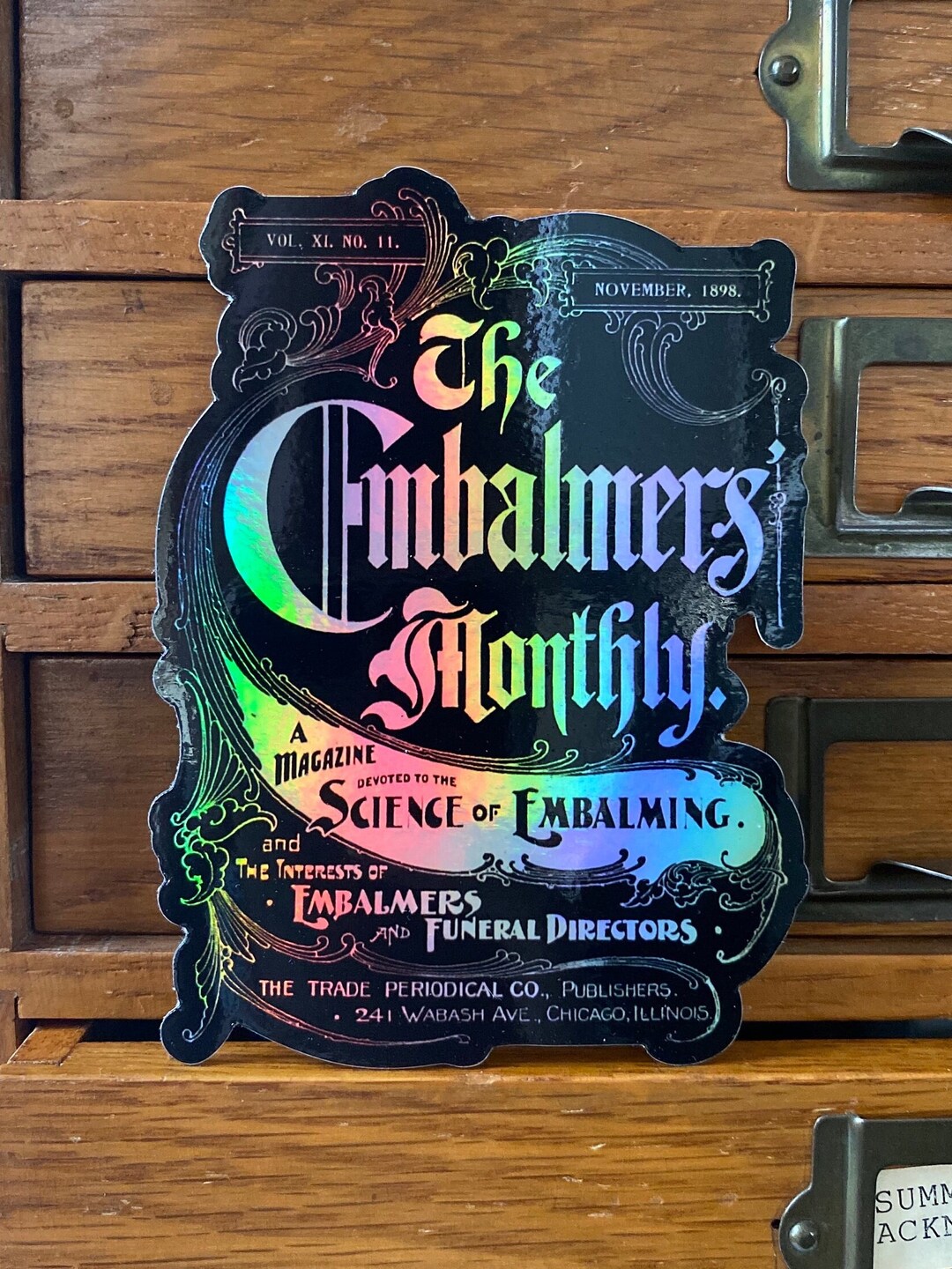 The Embalmers Monthly Hologram Sticker - Etsy