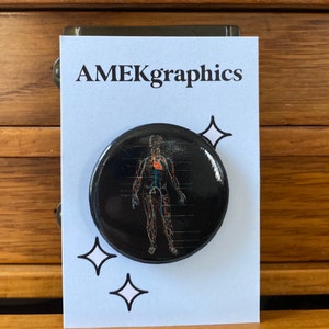 Vintage Arterial System Anatomy Button - Etsy