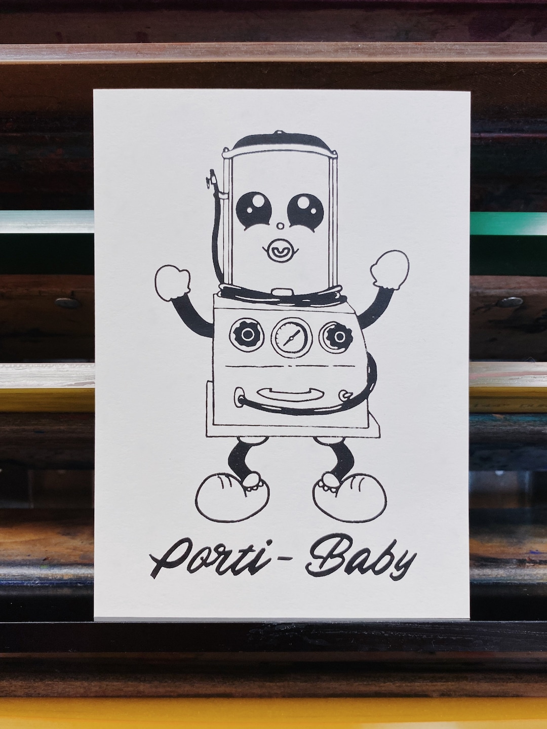 Porti-baby Embalming Machine Screenprint - Etsy
