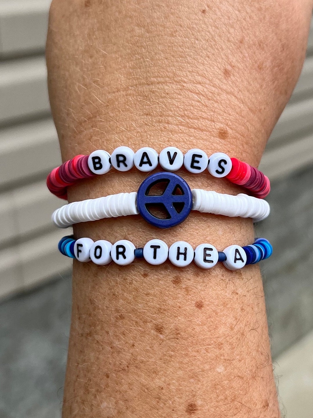 Atlanta Braves Handbeaded Friendship Bracelets Stack - Etsy