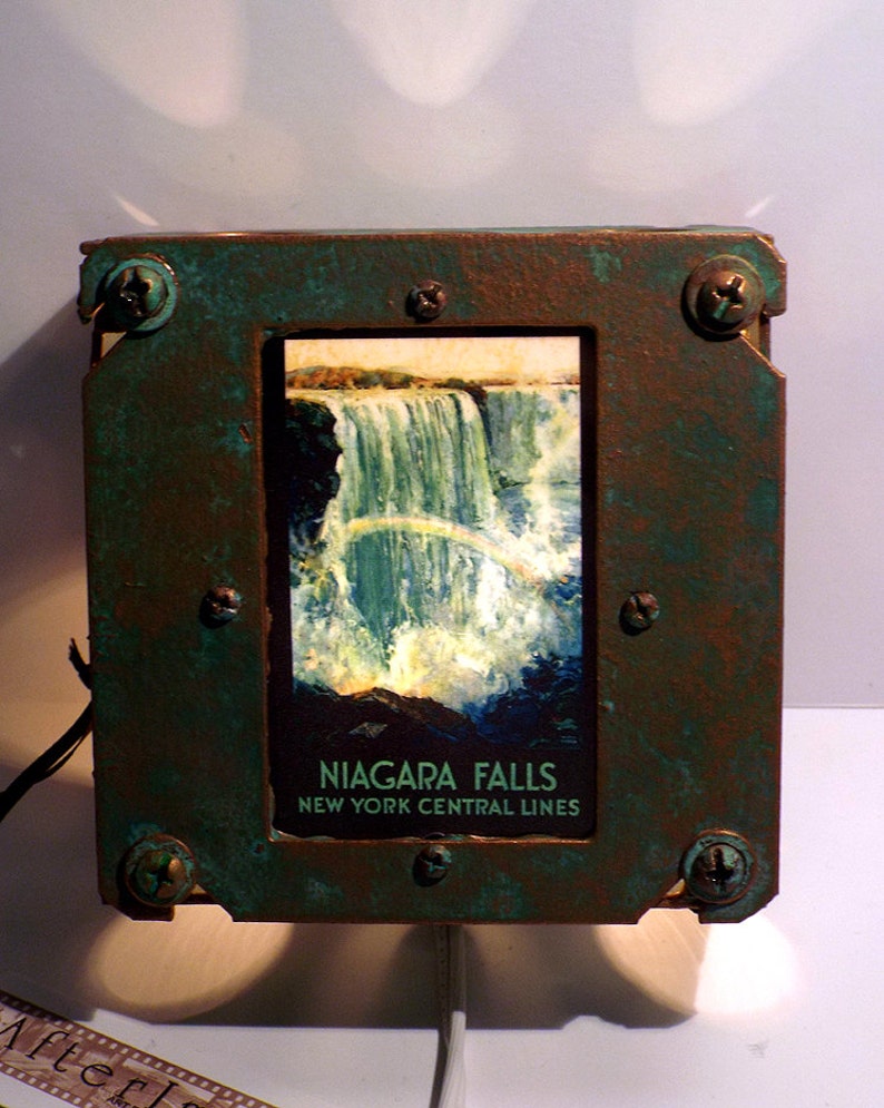 Niagara Falls Luggage Label Night Light | Etsy